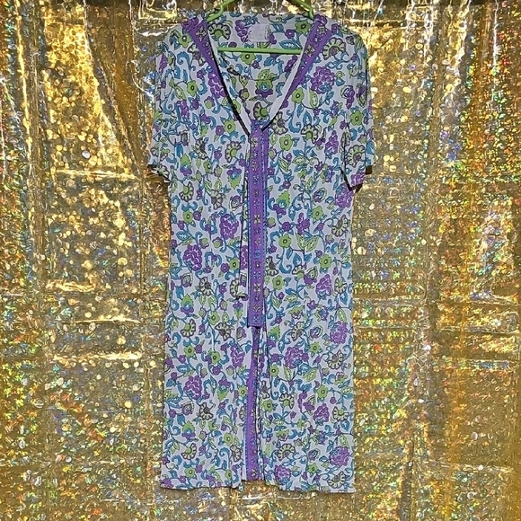 Leslie Pome | Dresses | Vintage Midi Polyester Floral Print Dress With ...